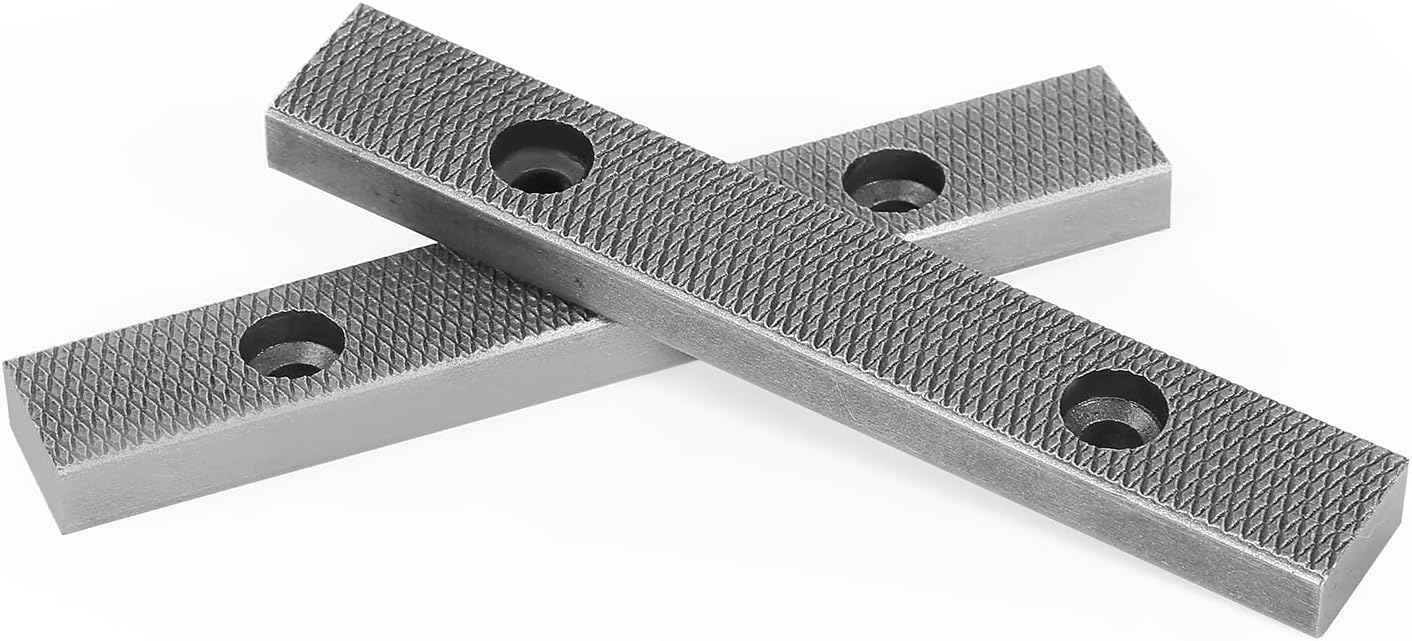Forward 6.5 Inch Replacement Steel Jaw Plates (1 Pair) and Screws for